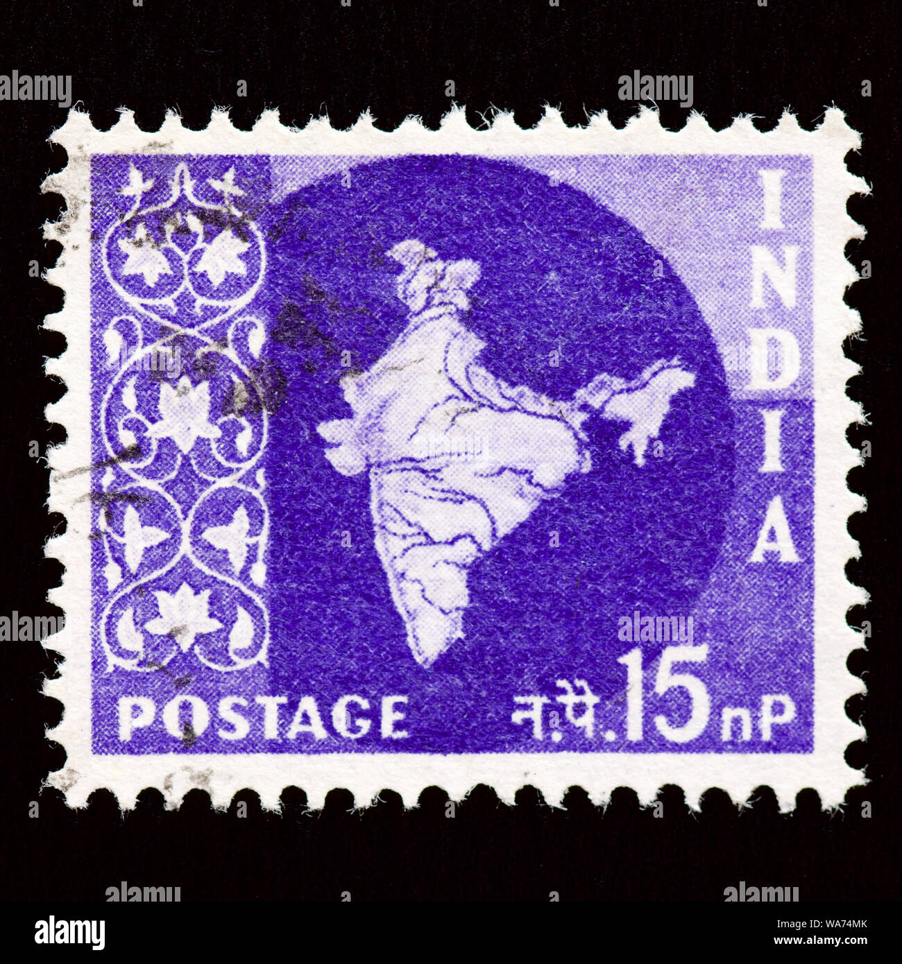 India Postage Stamp - Map of India - 1st Issue (1957-1958 Stock Photo ...