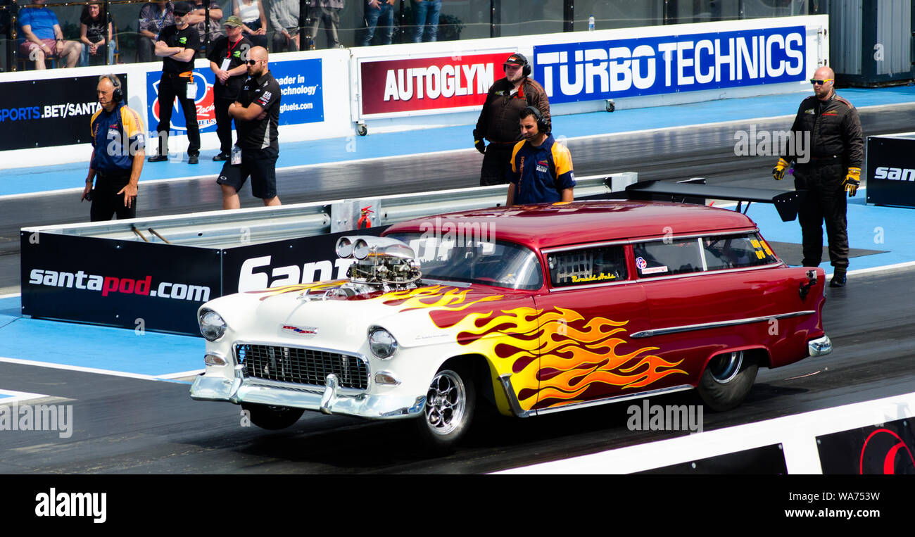 chevy dragster in santapod raceway Stock Photo - Alamy