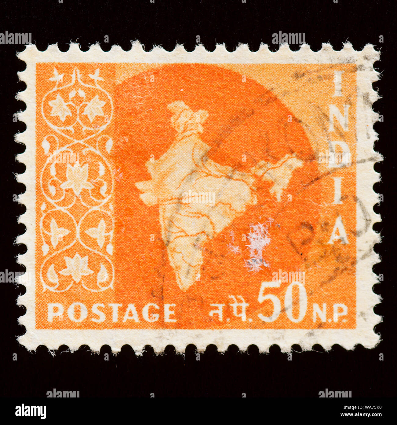 India Postage Stamp - Map of India - 1st Issue (1957-1958 Stock Photo ...