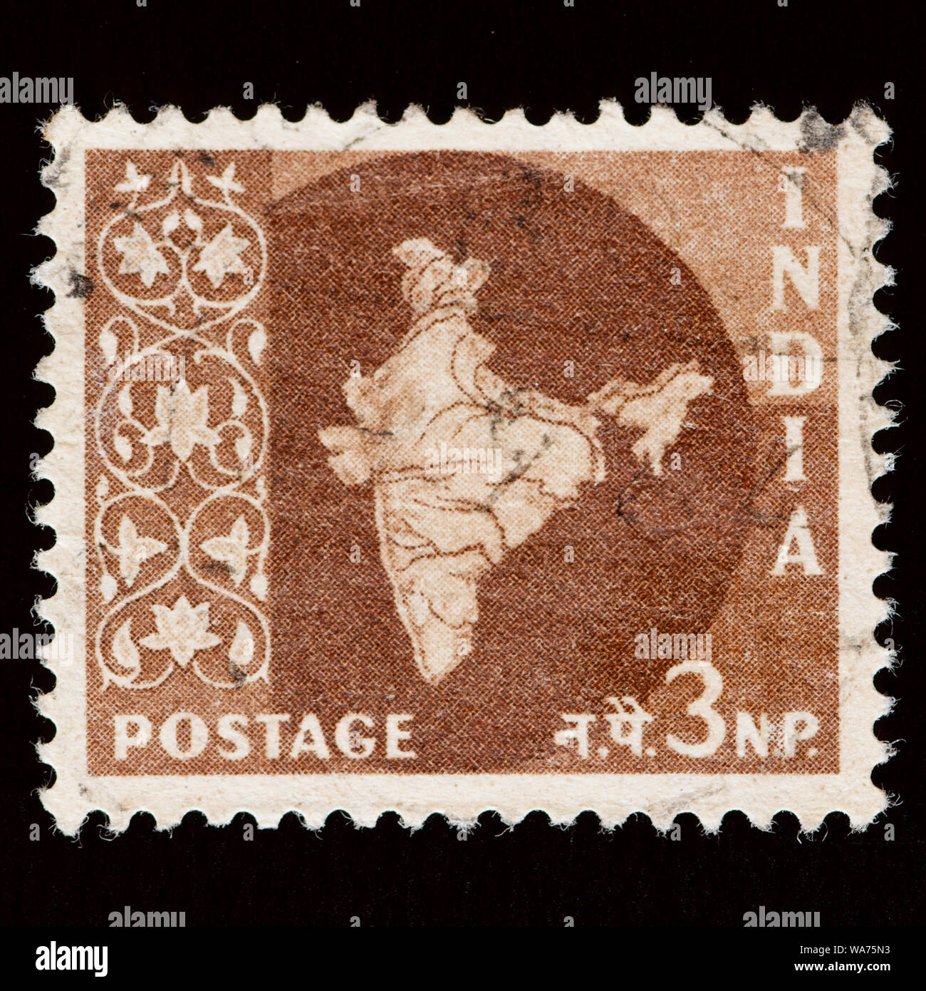 India Postage Stamp - Map of India - 1st Issue (1957-1958 Stock Photo ...