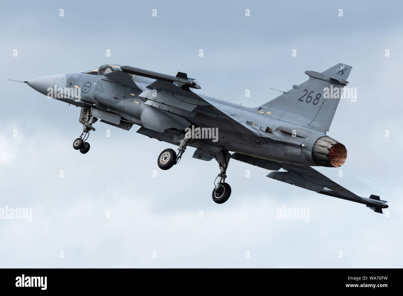 A Saab JAS 39 Gripen multirole fighter jetof the Swedish Air Force ...