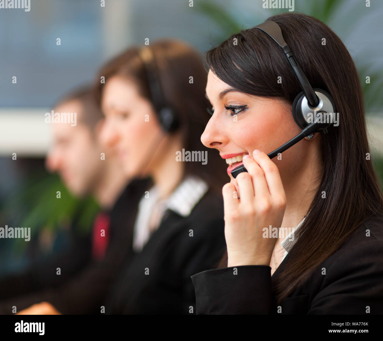 Call center operators Stock Photo - Alamy