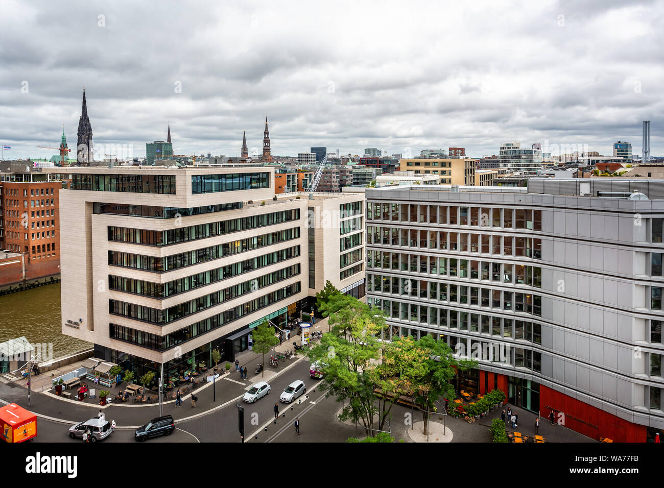 Modern architecture in city centre of Hamburg, Germany on 16 July 2019 ...