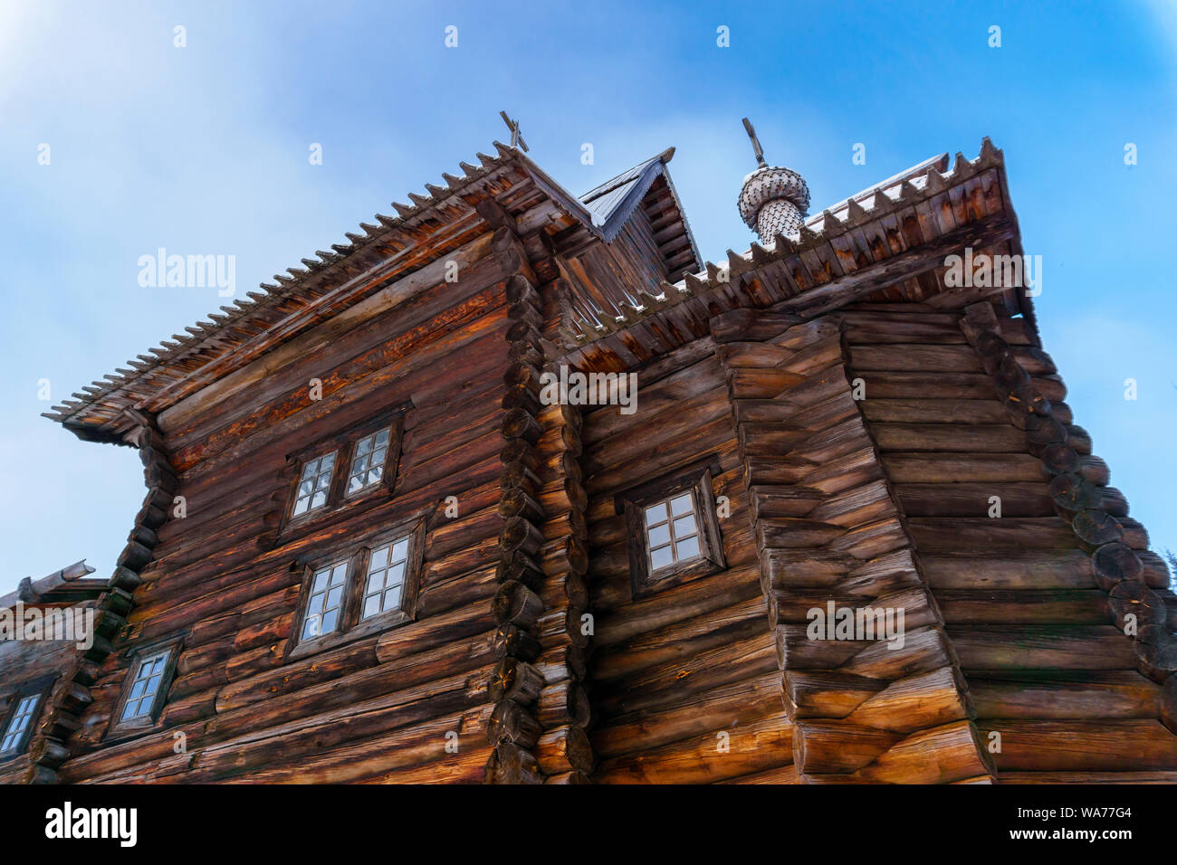 Old log church museum hi-res stock photography and images - Alamy