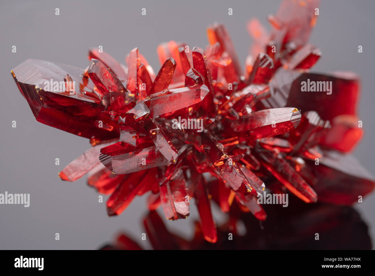 Red crystal. Natural mineral Stock Photo - Alamy
