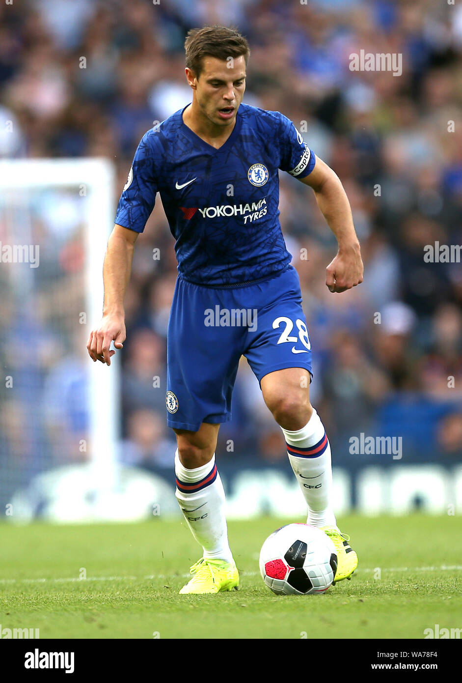 Chelsea's Cesar Azpilicueta in action during the Premier League match ...