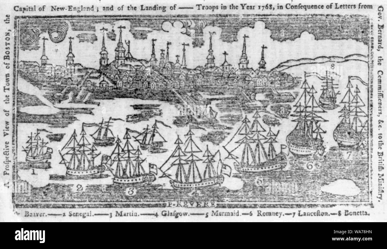 British troops landing in boston hi-res stock photography and images ...