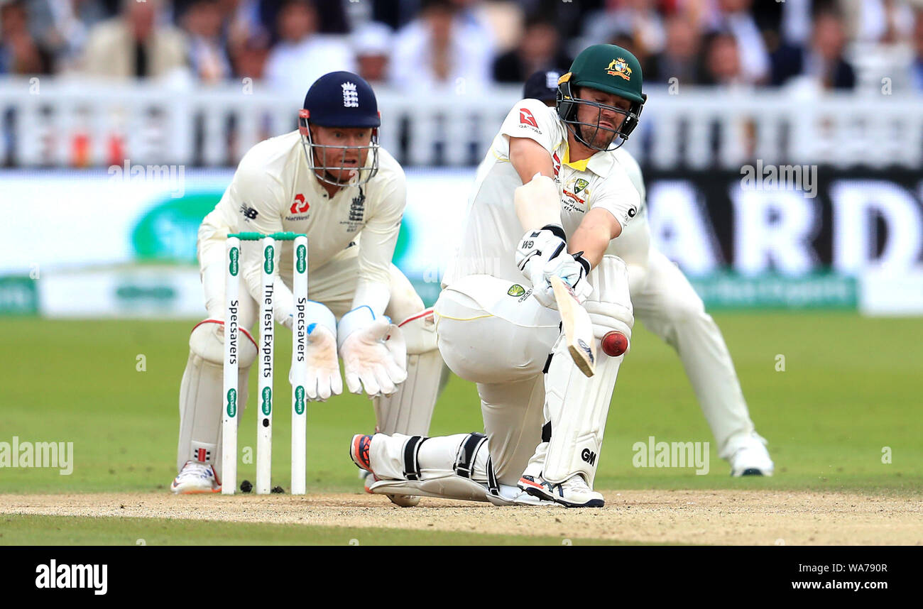 Australia's Travis Head bats during day five of the Ashes Test match at ...