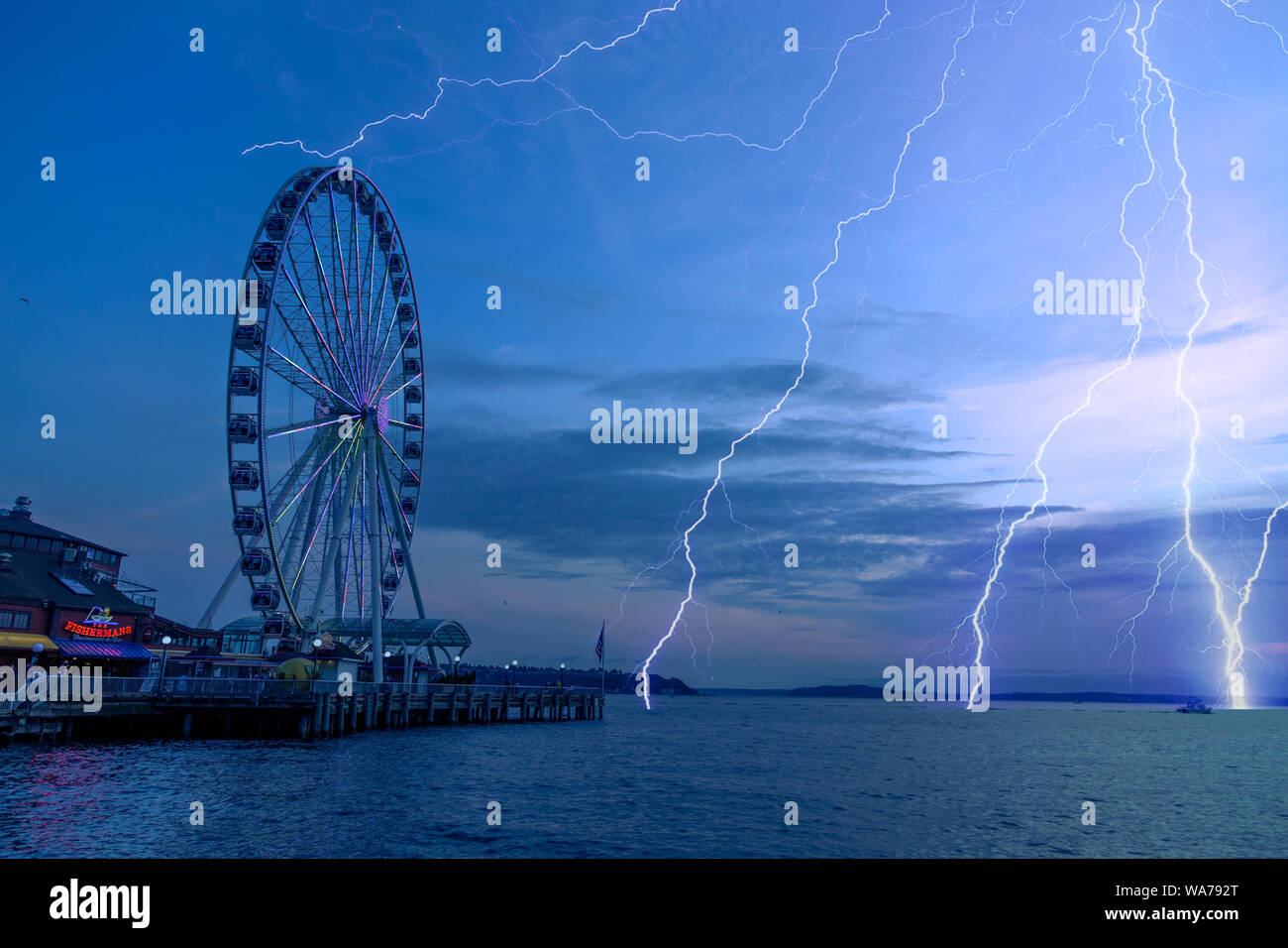 Wheel and LIghtning Stock Photo - Alamy