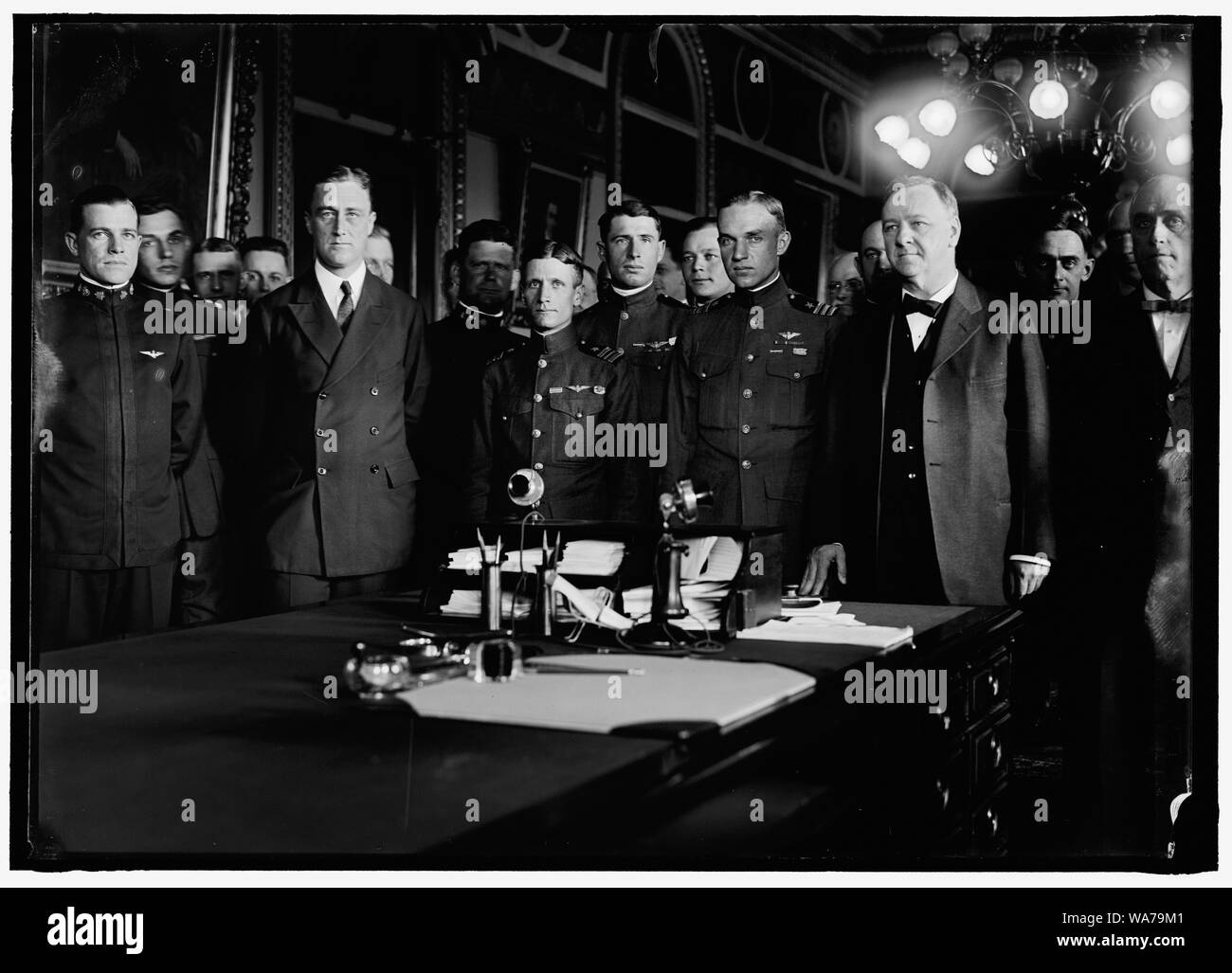 AVIATION, NAVY. TRANS-ATLANTIC FLIGHT AVIATORS. FRONT: BELLINGER ...