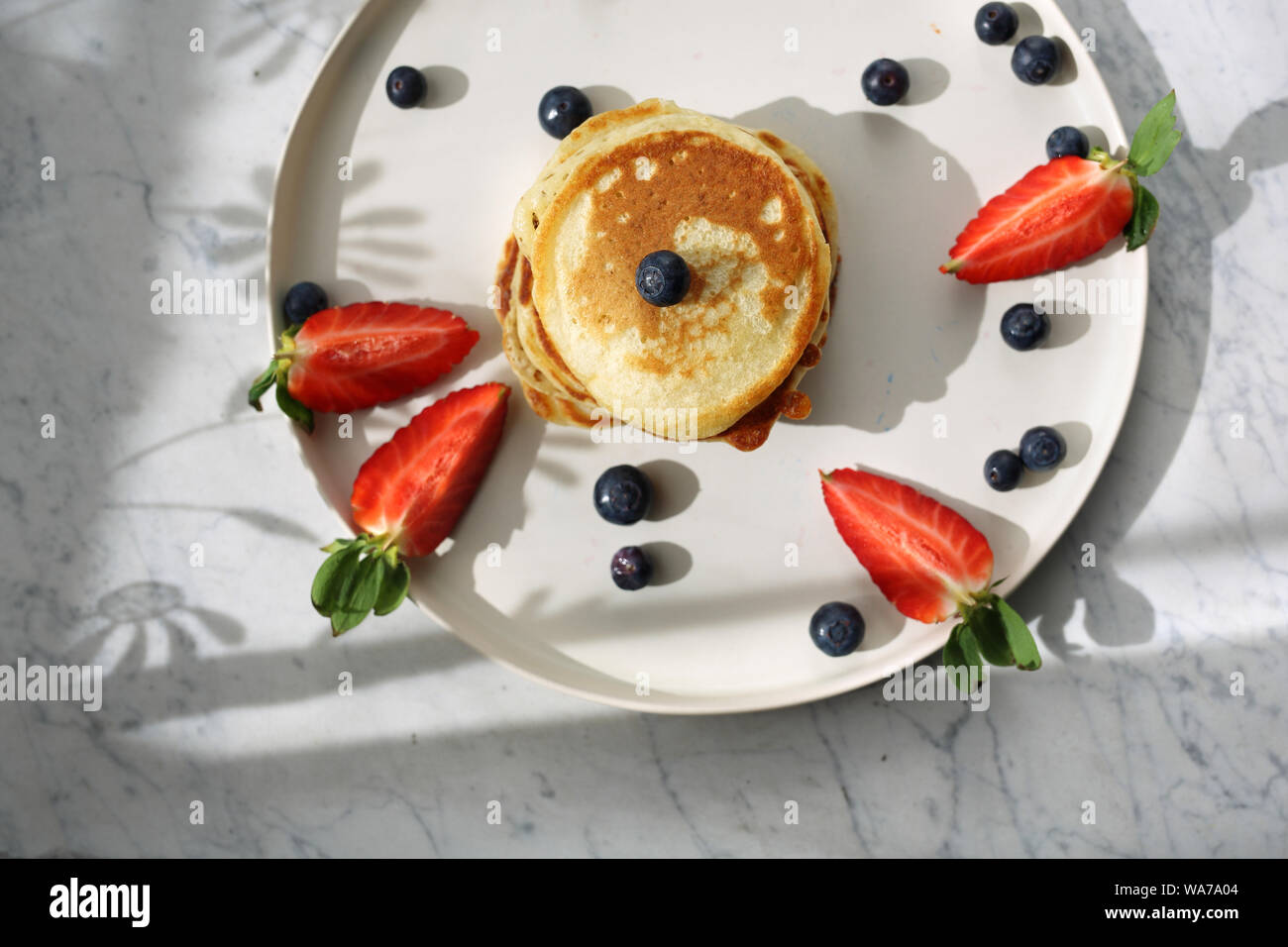 Traditional home-made pancakes, sweet, nutritious breakfast. horizontal ...