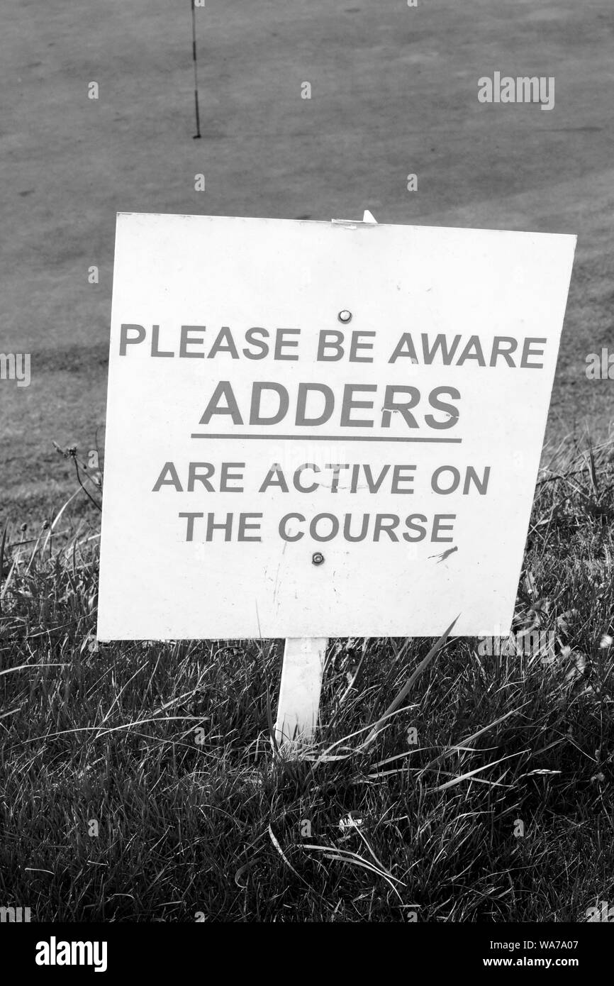Adder warning sign Black and White Stock Photos & Images - Alamy
