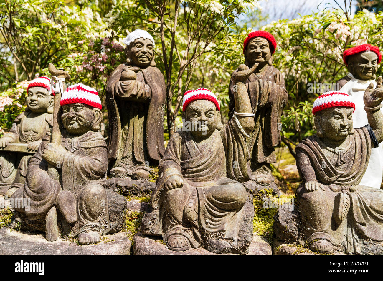 Jizo Statues In Japanese Temple High Resolution Stock Photography and ...