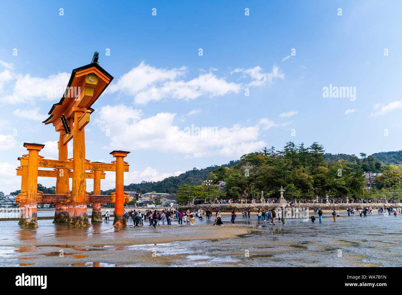 Japan, Miyajima. The Great Torii, or Otorii of the Itsukushima Shrine ...