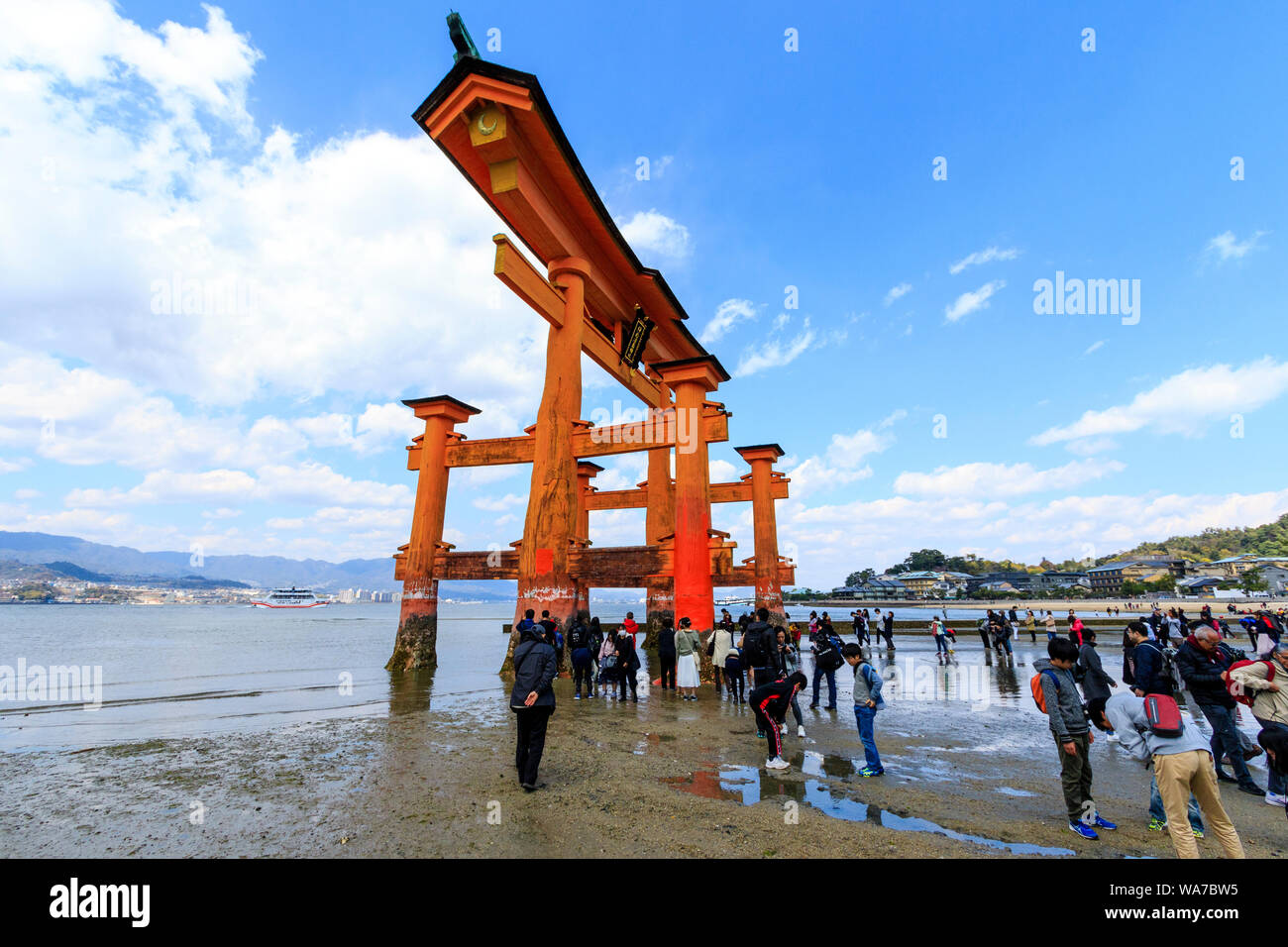 Japan, Miyajima. The Great Torii, or Otorii of the Itsukushima Shrine ...