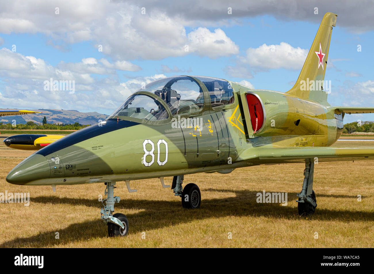 Aero L-39 Albatros jet trainer plane at Wings over Wairarapa airshow ...
