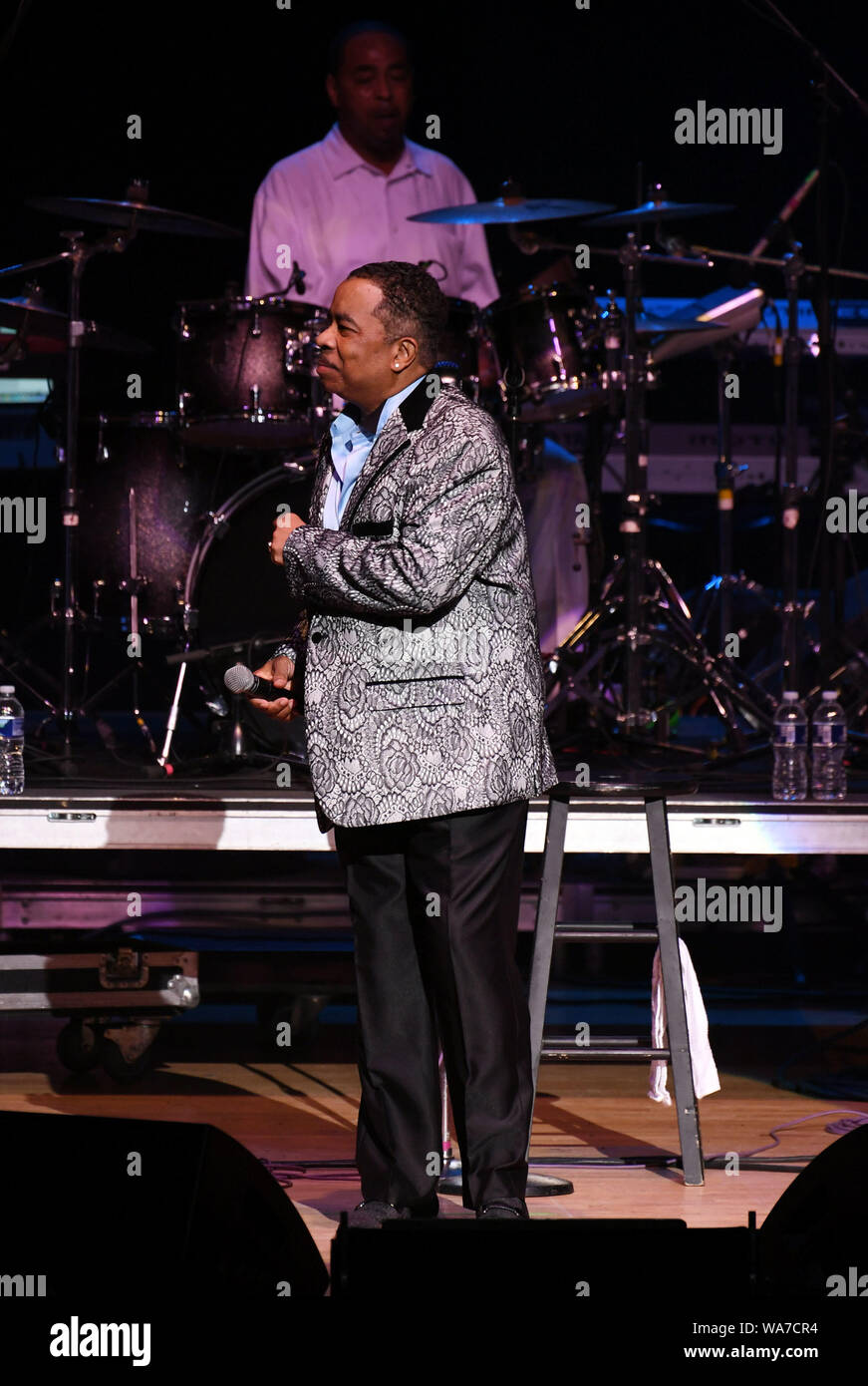 August 17, 2019, Norfolk, Virginia, USA: The Manhattans member DAVID ...