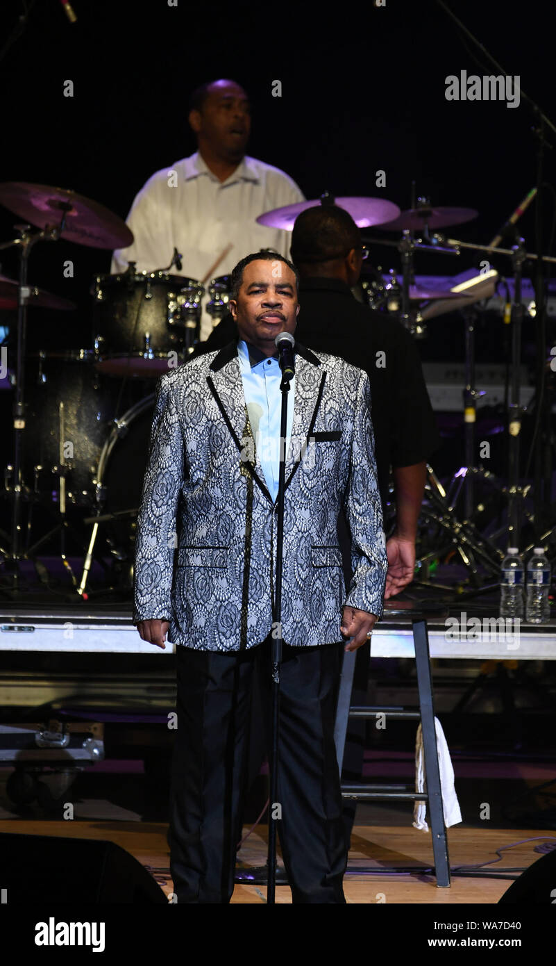 August 17, 2019, Norfolk, Virginia, USA: The Manhattans member DAVID ...