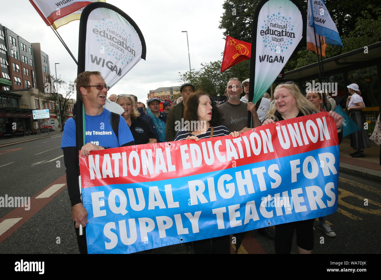 Manchester, UK. 18th August, 2019. Over a thousand people are marching ...
