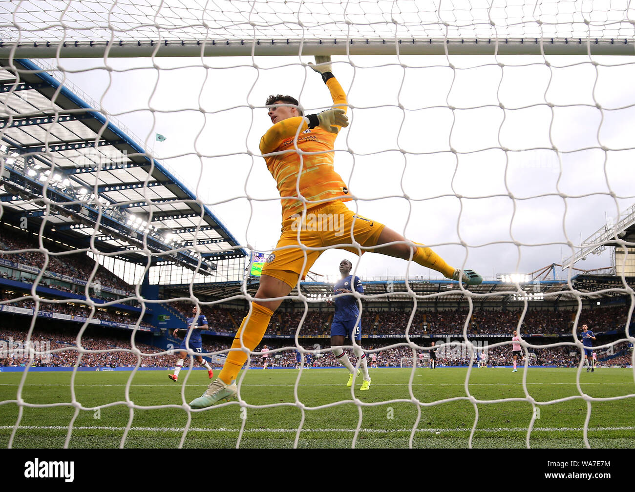 Chelsea goalkeeper Kepa Arrizabalaga in action during the Premier ...