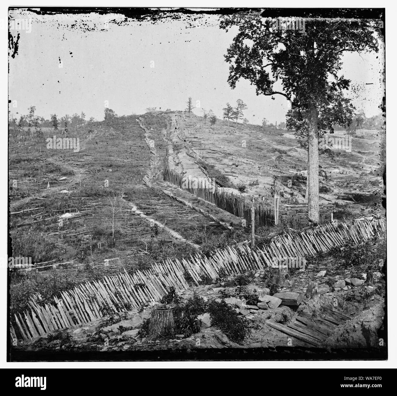 Atlanta, Ga. Confederate palisades, on north side of city Abstract ...
