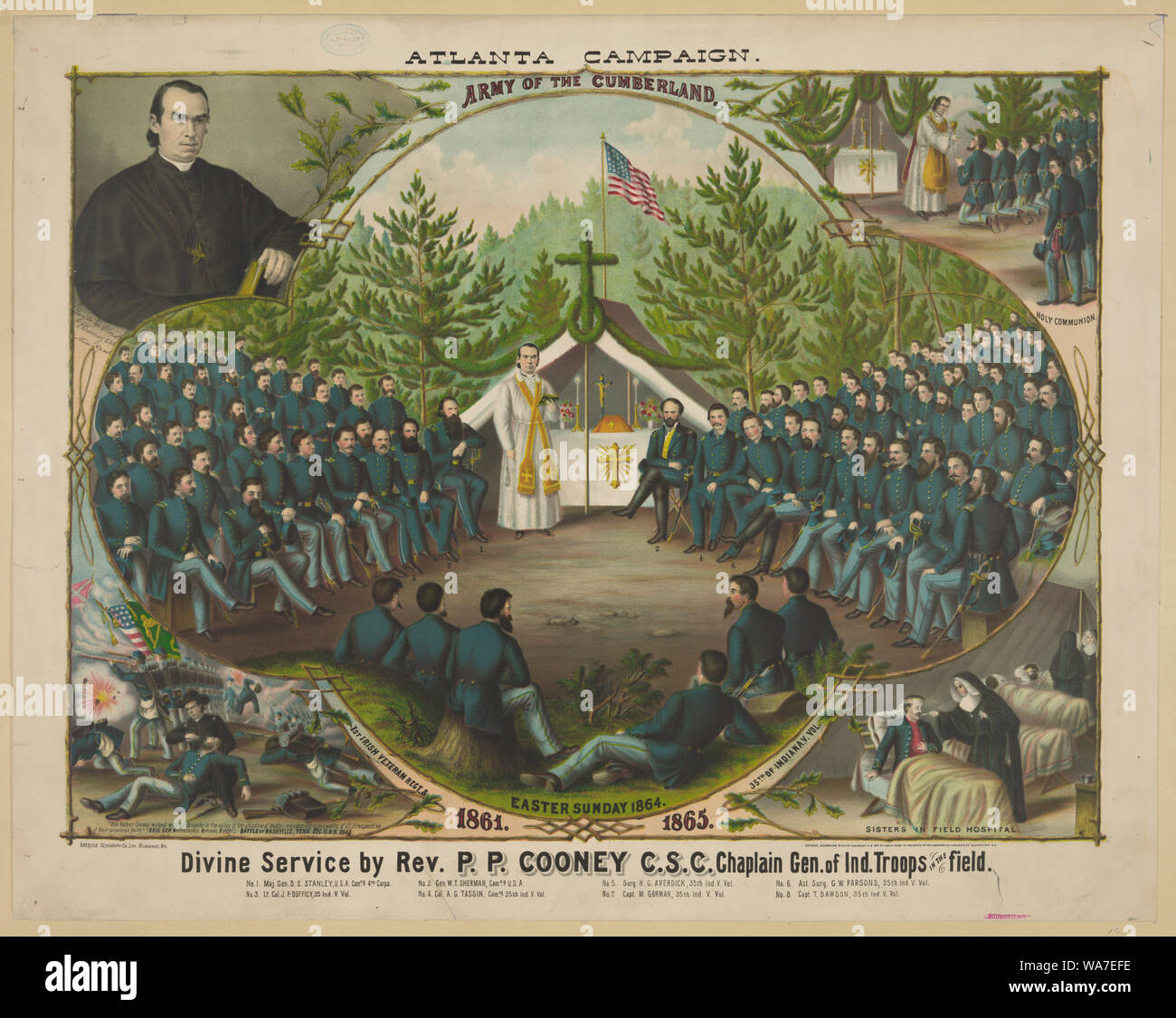 Atlanta campaign. Army of the Cumberland. Divine service by Rev. P.P ...