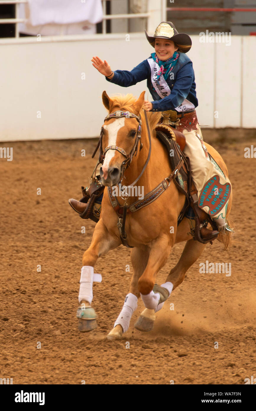 Grand Entry, St Paul Youth Rodeo, St Paul, Oregon Stock Photo - Alamy