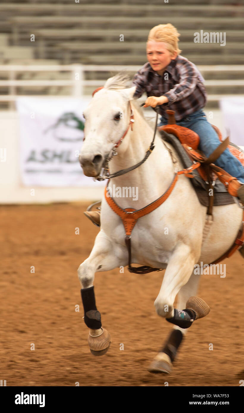 Rodeo barrel race hi-res stock photography and images - Alamy