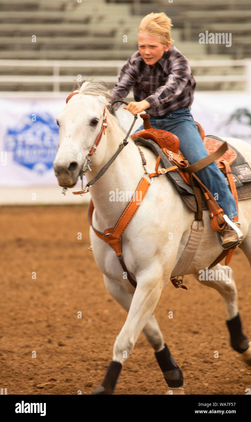 Rodeo barrel race hi-res stock photography and images - Alamy