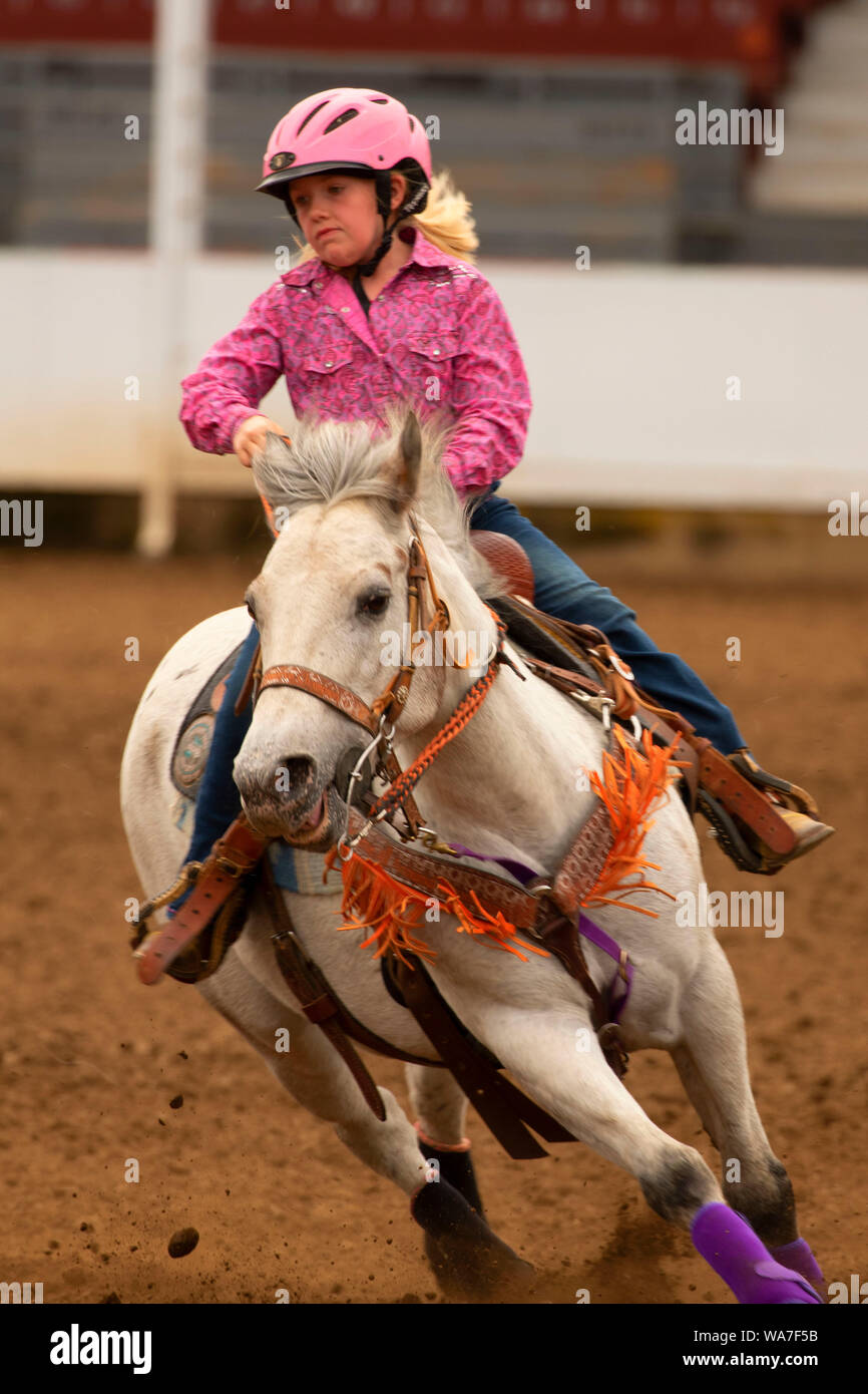 Rodeo barrel race girl hi-res stock photography and images - Alamy