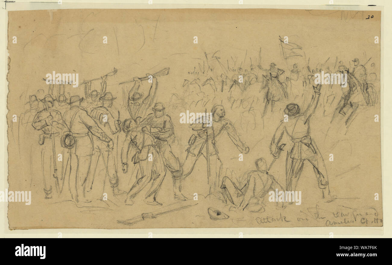 Attack on the rear guard. Amelia Ct. Ho Stock Photo - Alamy