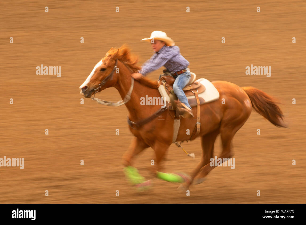 Rodeo barrel race hi-res stock photography and images - Alamy
