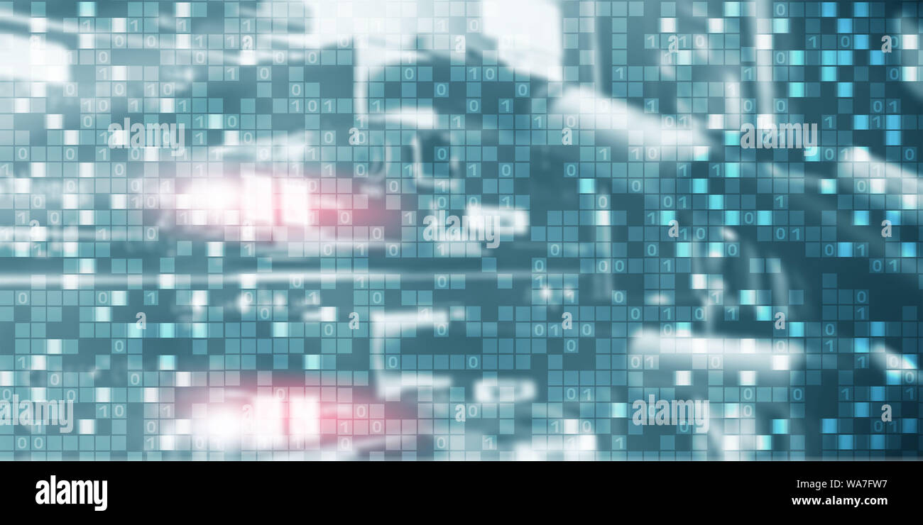 Digital background matrix information technology and internet concept ...