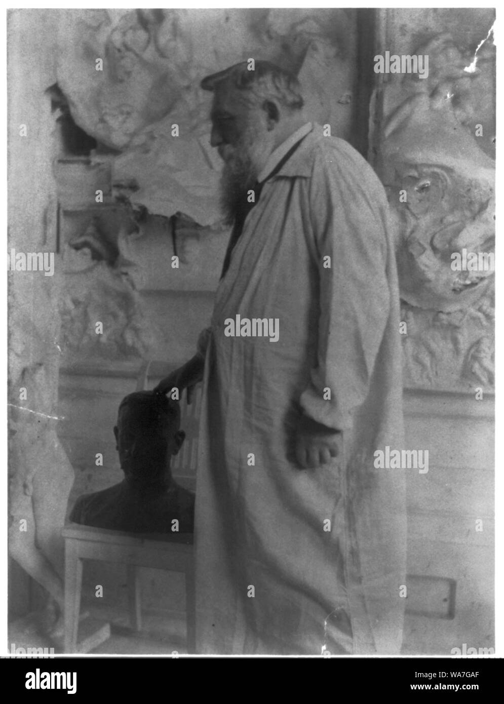 Auguste Rodin, three-quarter length portrait Stock Photo - Alamy