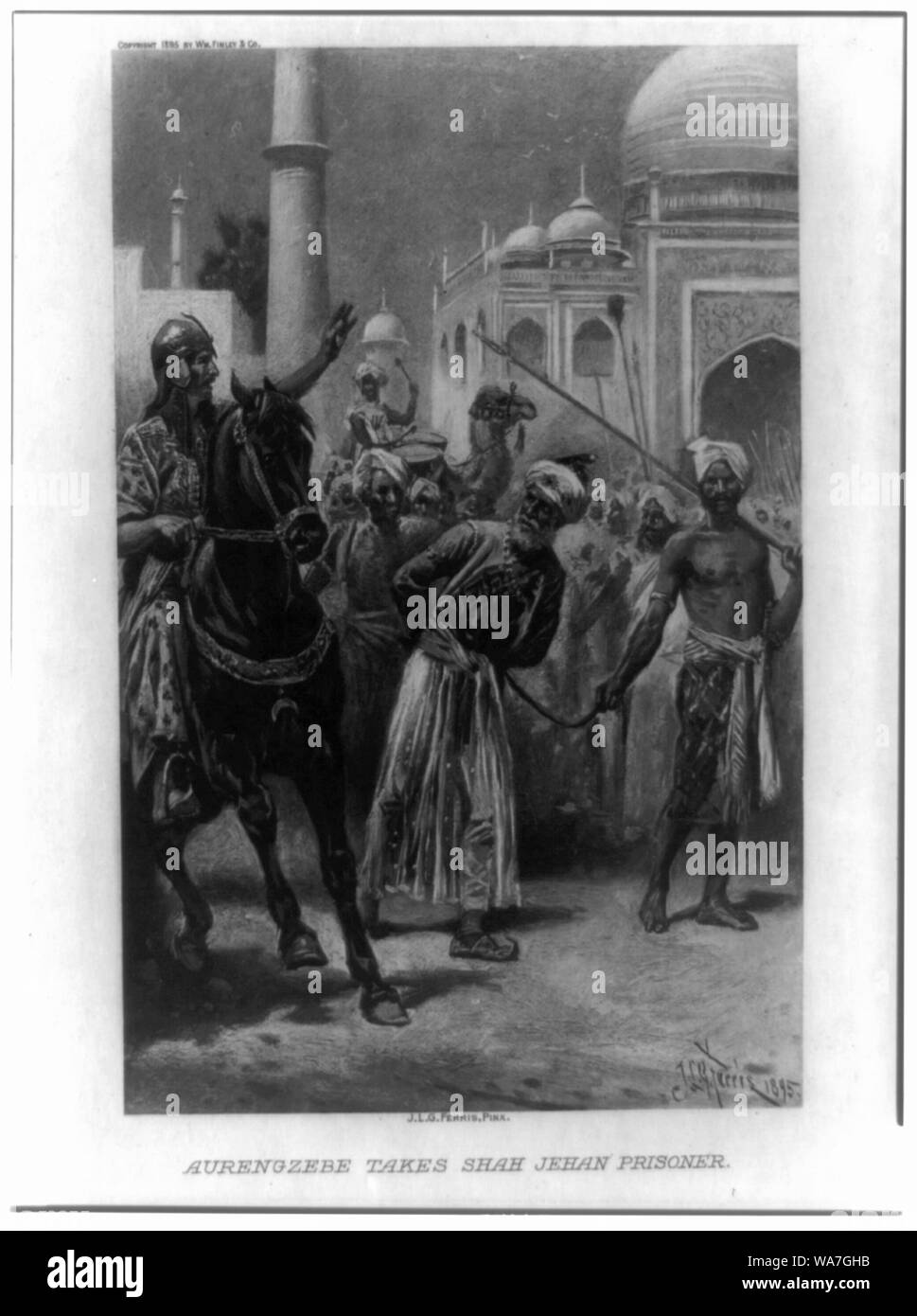 Aurengzebe takes Shah Jehan prisoner Stock Photo - Alamy
