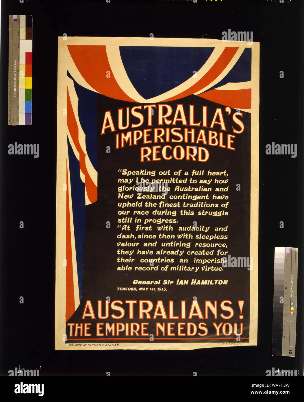 Australia's imperishable record ... Australians! The empire needs you Stock Photo - Alamy