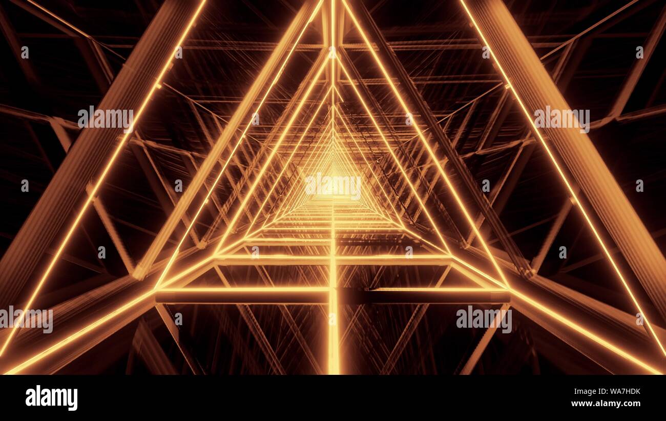abstract glowin golden triangle wireframe background walpaper 3d ...