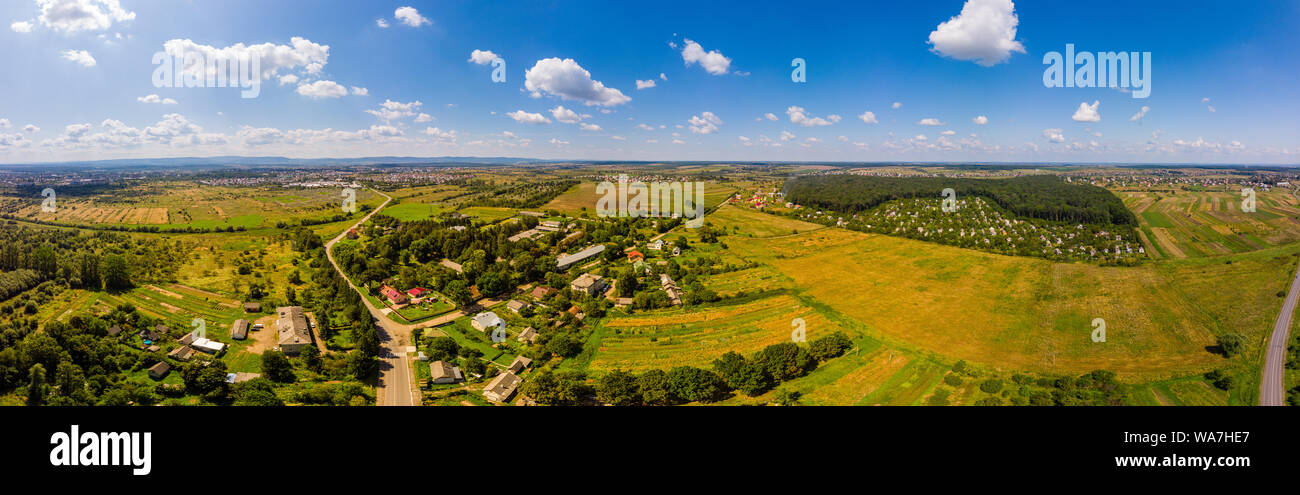 Aerial shot ukrainian village hi-res stock photography and images - Alamy