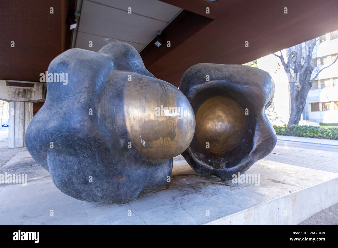 Unidades-Yunta, by Pablo Serrano, Open Air Sculpture Museum on Paseo de ...