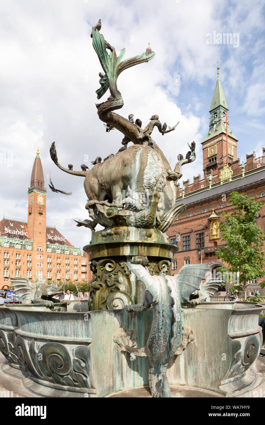 Fountain city hall copenhagen hi-res stock photography and images - Alamy