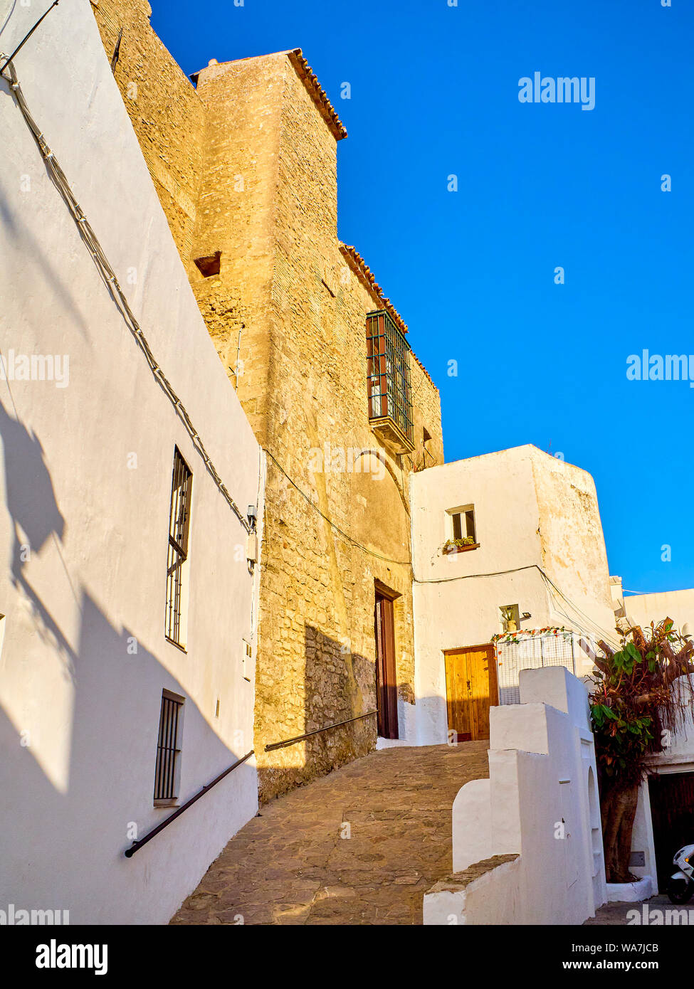 Vejer de la Frontera Castle, entry of the Jewish quarter. View from the ...