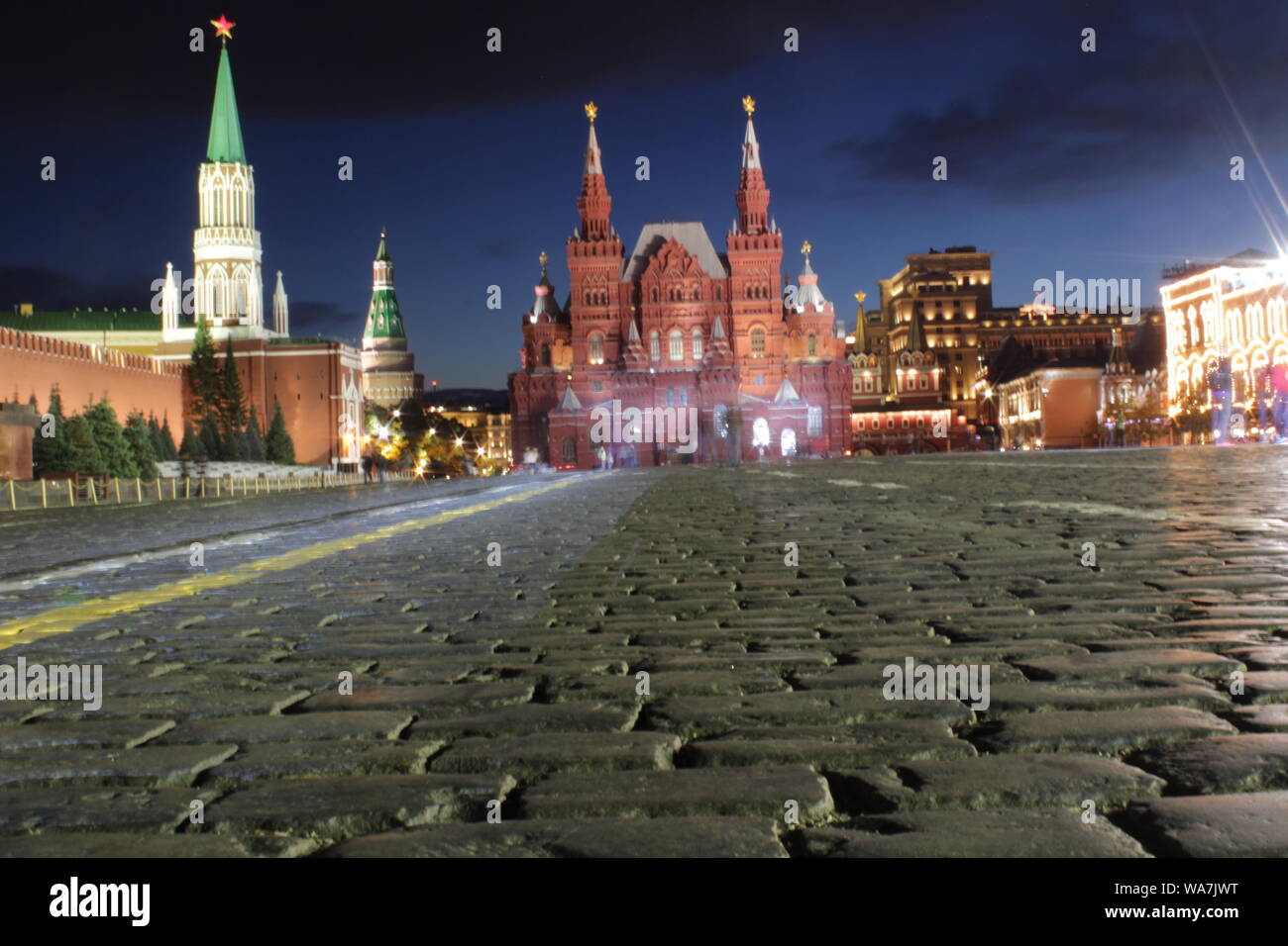 Red Square at night Stock Photo - Alamy