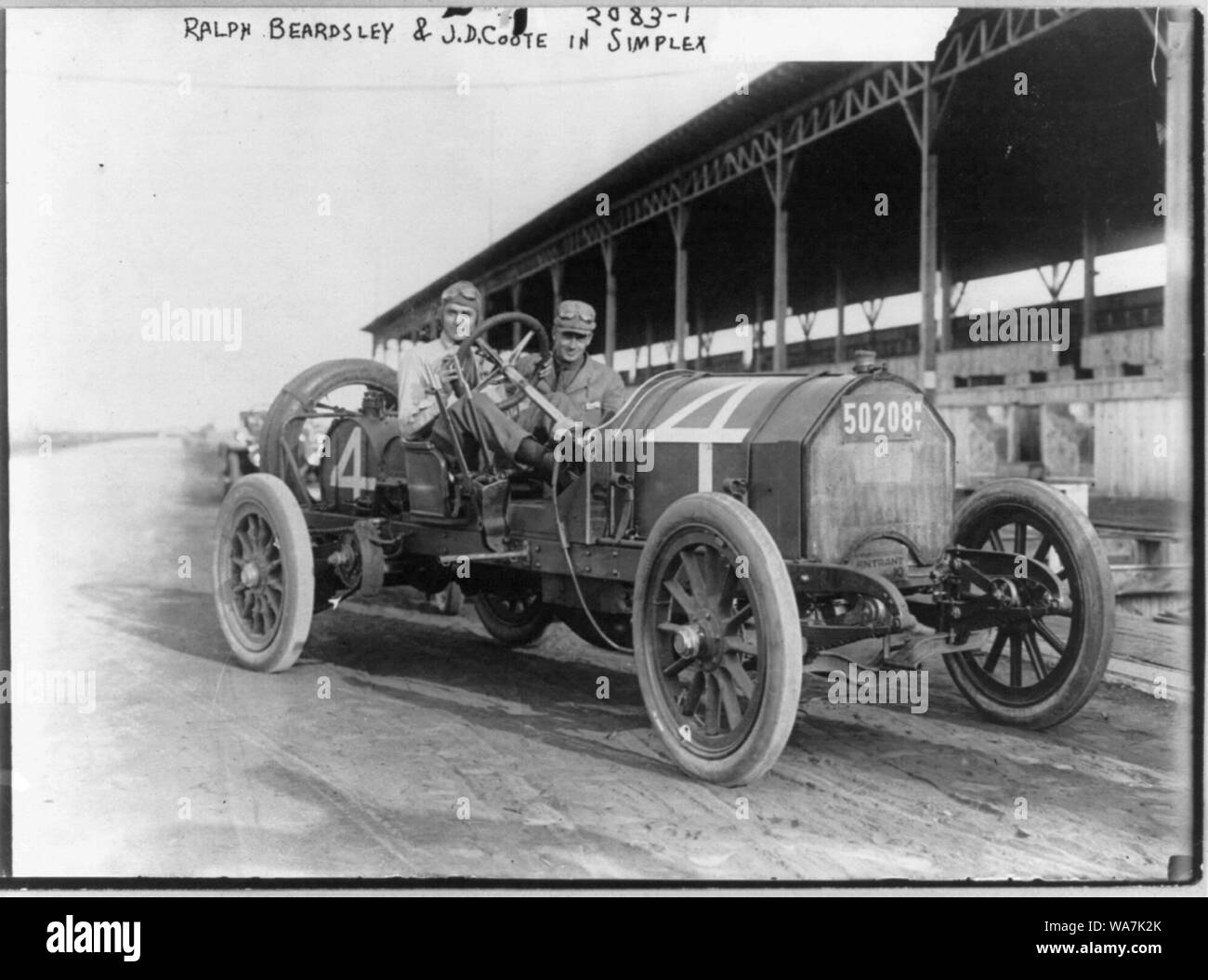 Automobiles - Ralph Beardsley and J.D. Coote in Simplex [on race track ...