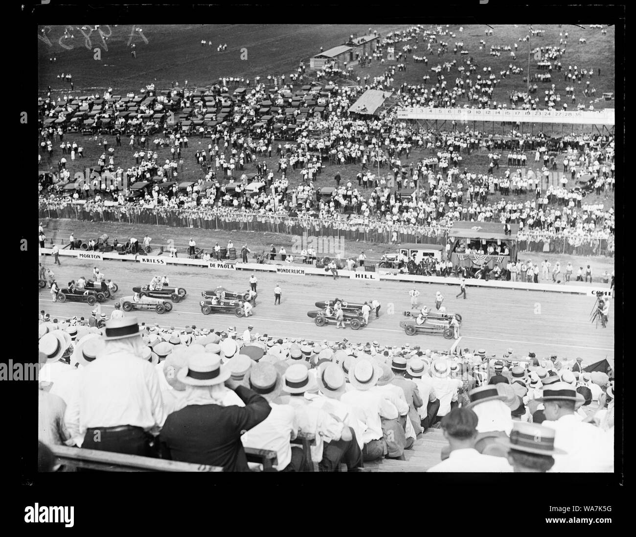 Racing cars on track Black and White Stock Photos & Images - Alamy