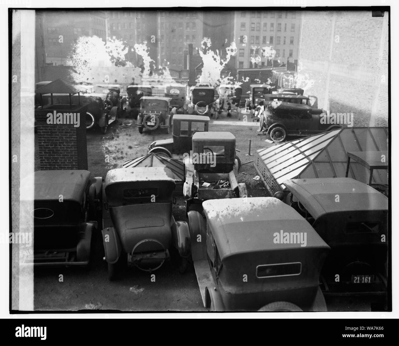 Parked parking lot space Black and White Stock Photos & Images - Alamy