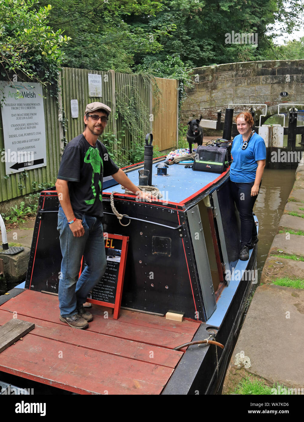 Traditional back cabin of a narrowboat hi-res stock photography and ...