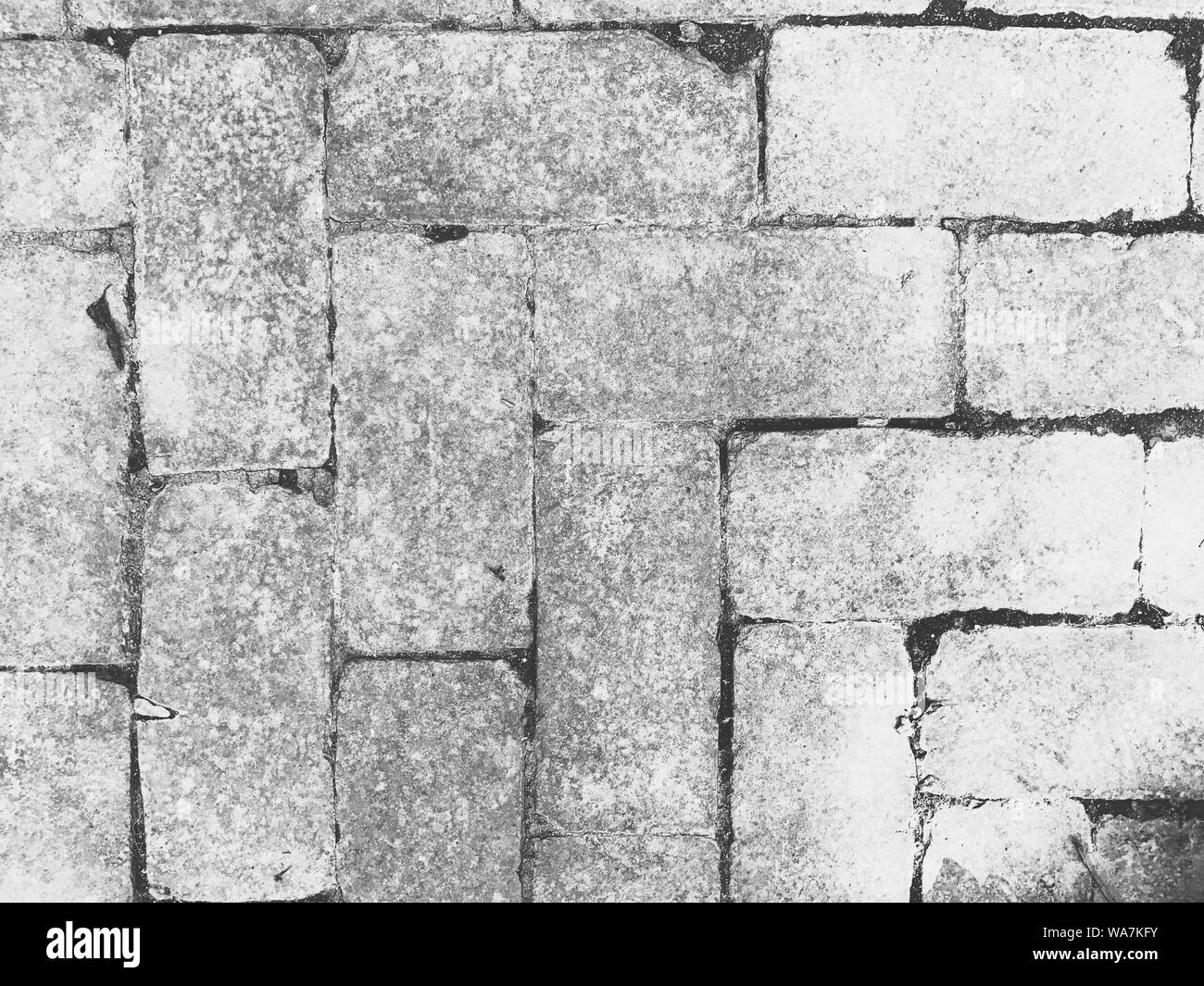 Closeup shot of gray stone bricks pattern background or wallpaper Stock ...