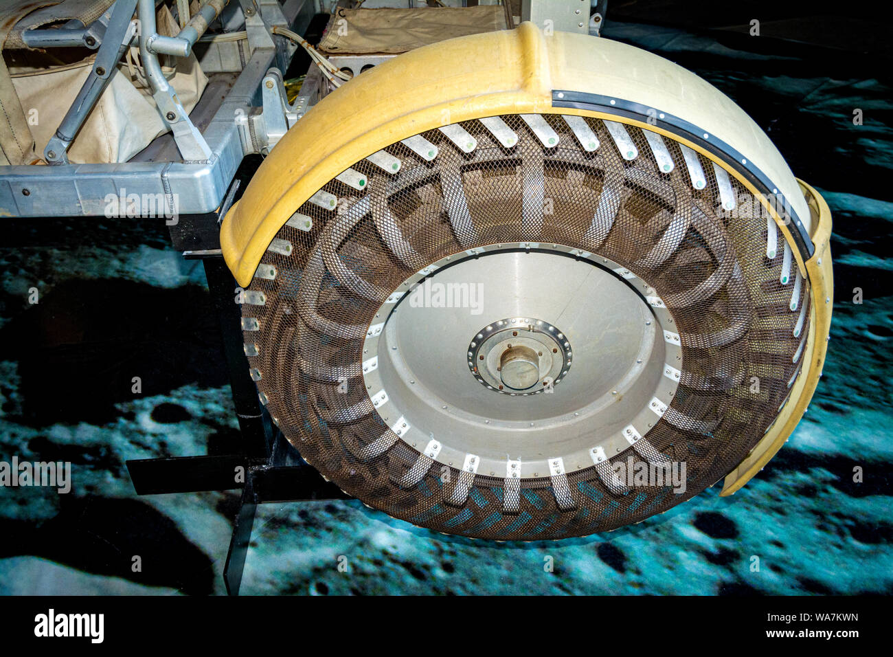 Tire and fender attached to the moon rover used in space Stock Photo ...