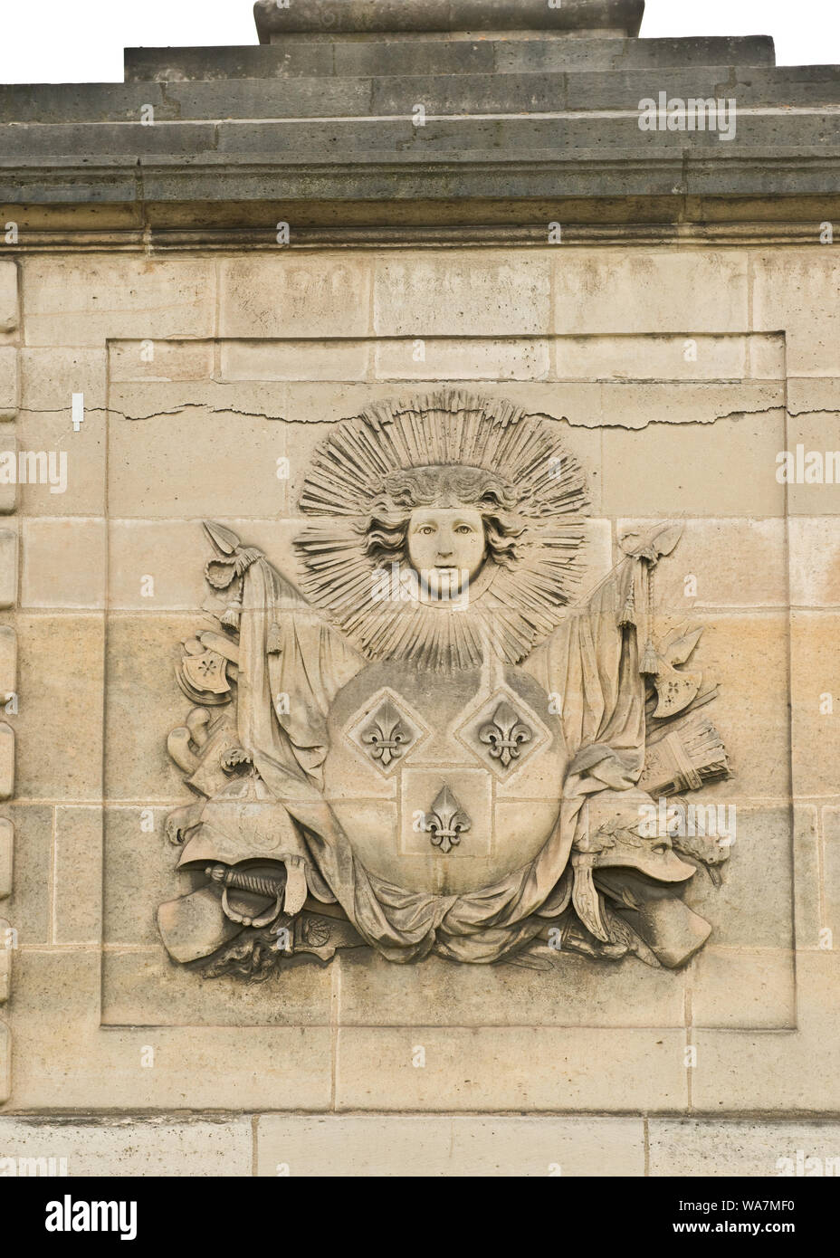 Crest decoration on bridge, Paris, France Stock Photo - Alamy