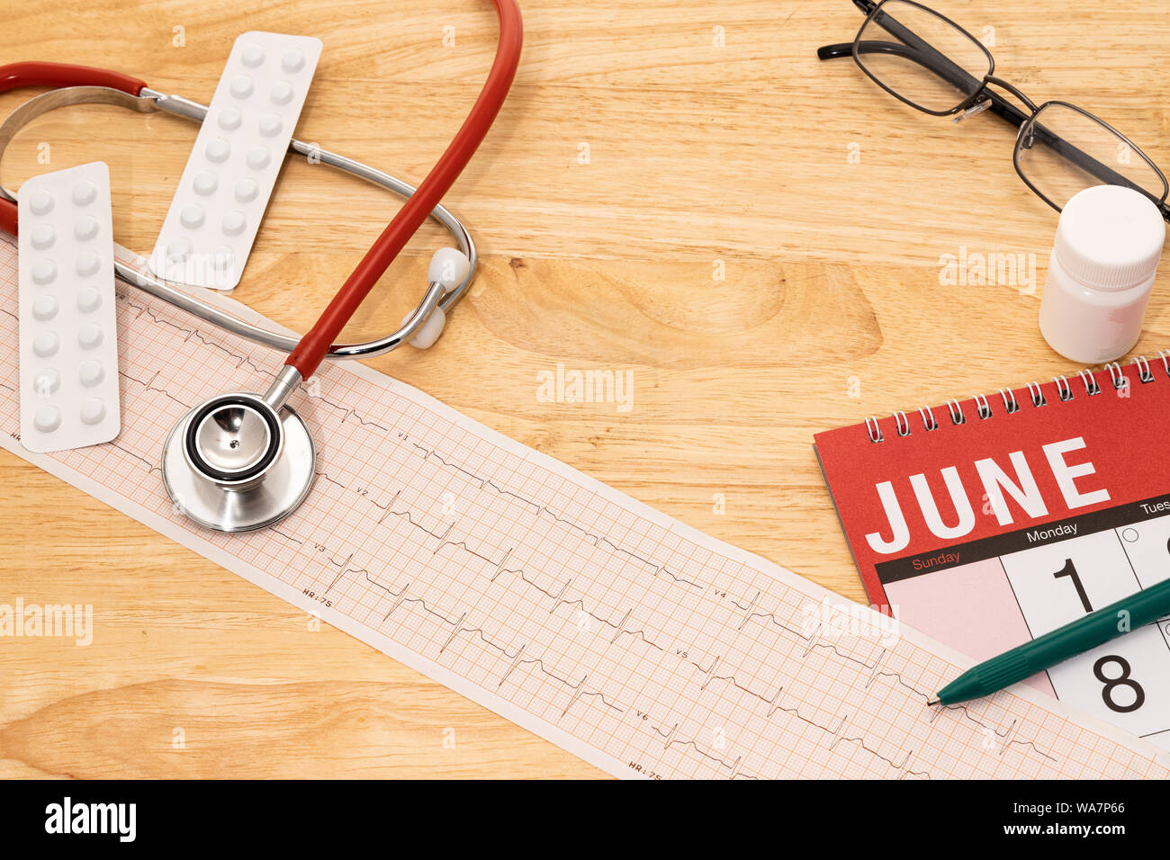 A doctors desk with medical items Stock Photo - Alamy